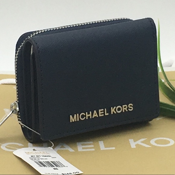 Michael Kors | Bags | Michael Kors Sm Mf Za Wallet Navy 35h9gtvz5l ...